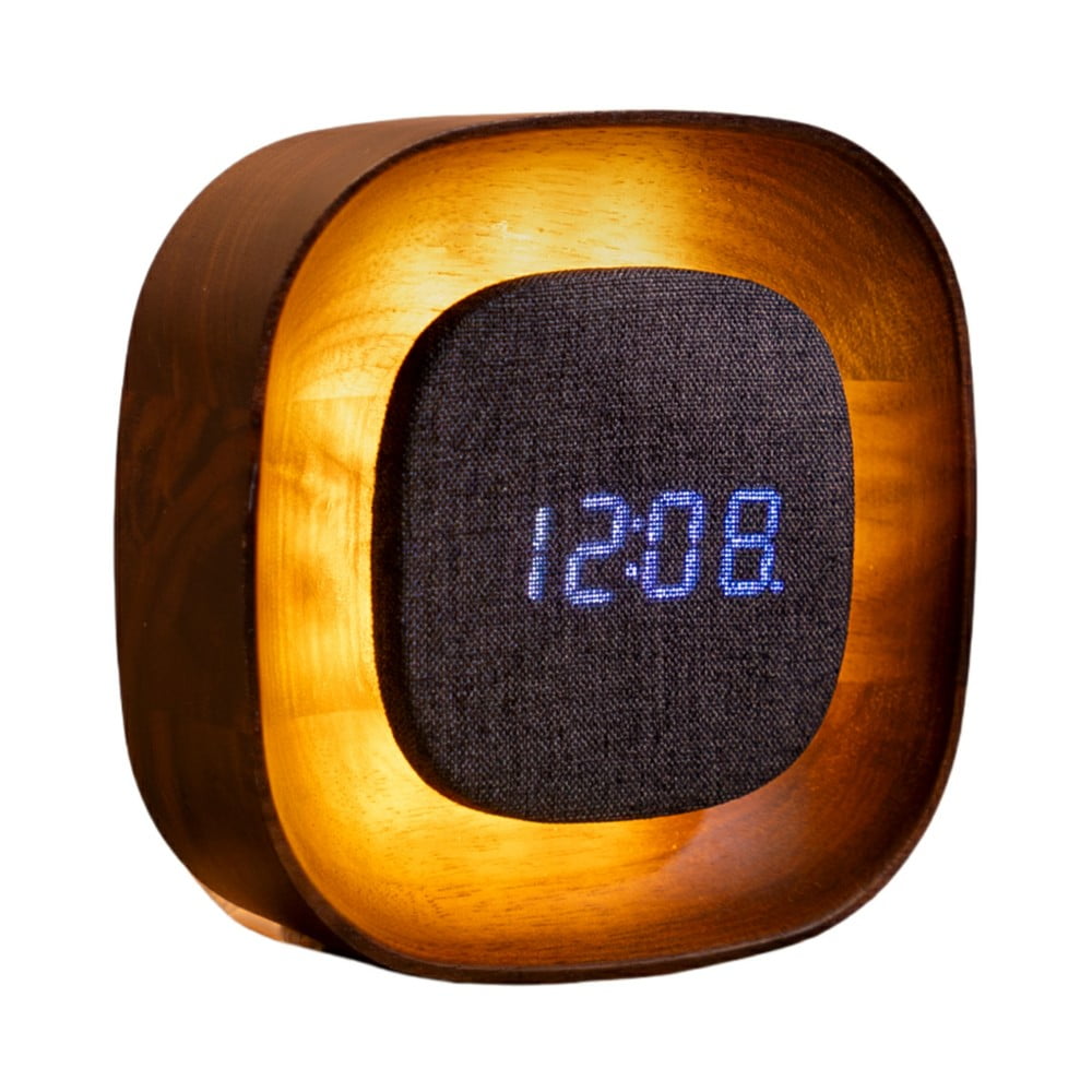 Digitalna budilica Lumos Walnut – Gingko | Bonami